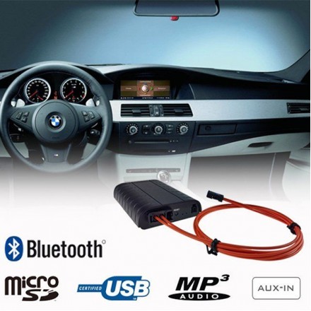 BMW Carplay, Android Auto, USB, AUX, Bluetooth carkit, streaming