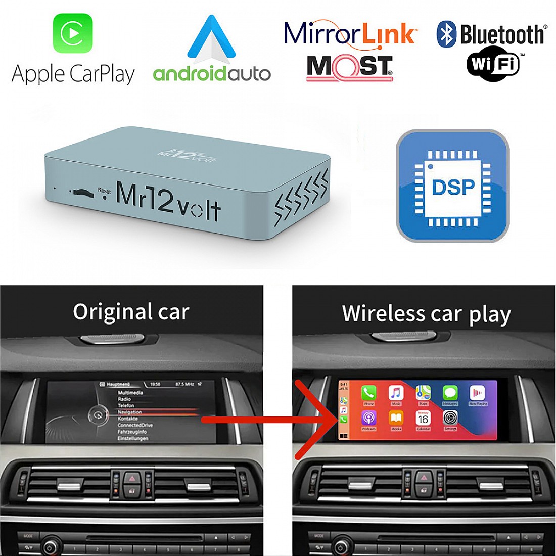 Apple CarPlay / Android Auto / Mirrorlink multimedia, camera MOST ...