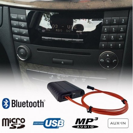 Mercedes-Benz USB MP3, AUX ingang, Bluetooth carkit, streaming Spotify ...