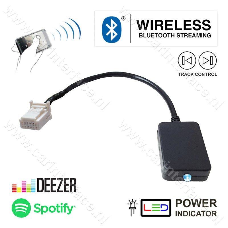 Bluetooth streaming interface / audio adapter voor Toyota 6+6 pin ...